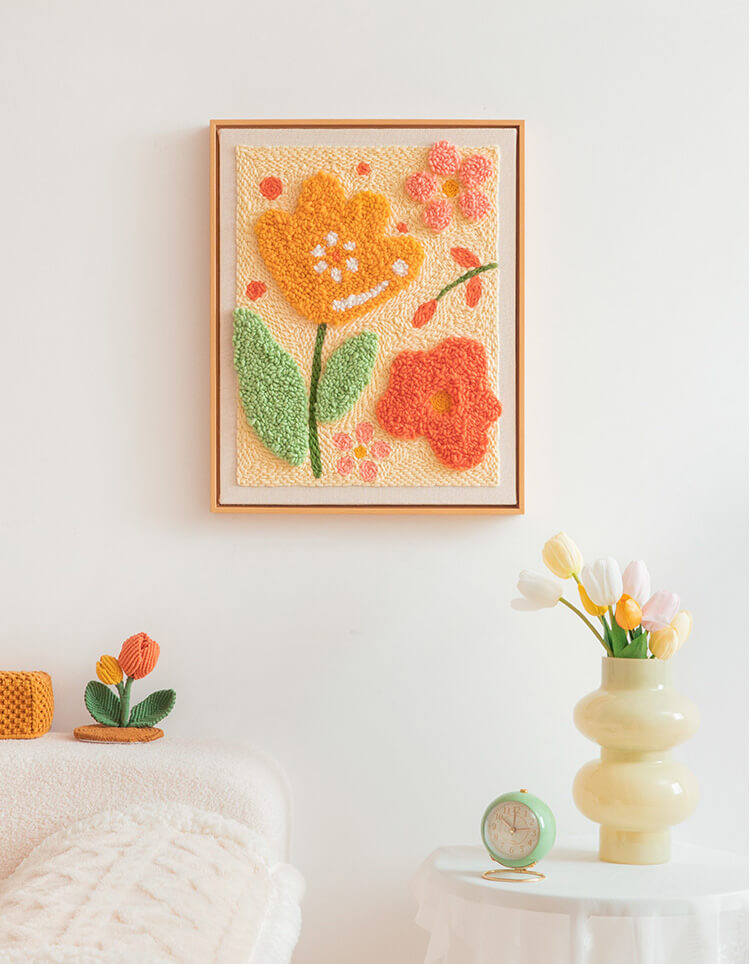 Bright Florals Punch Needle Kit | Paint With Yarn